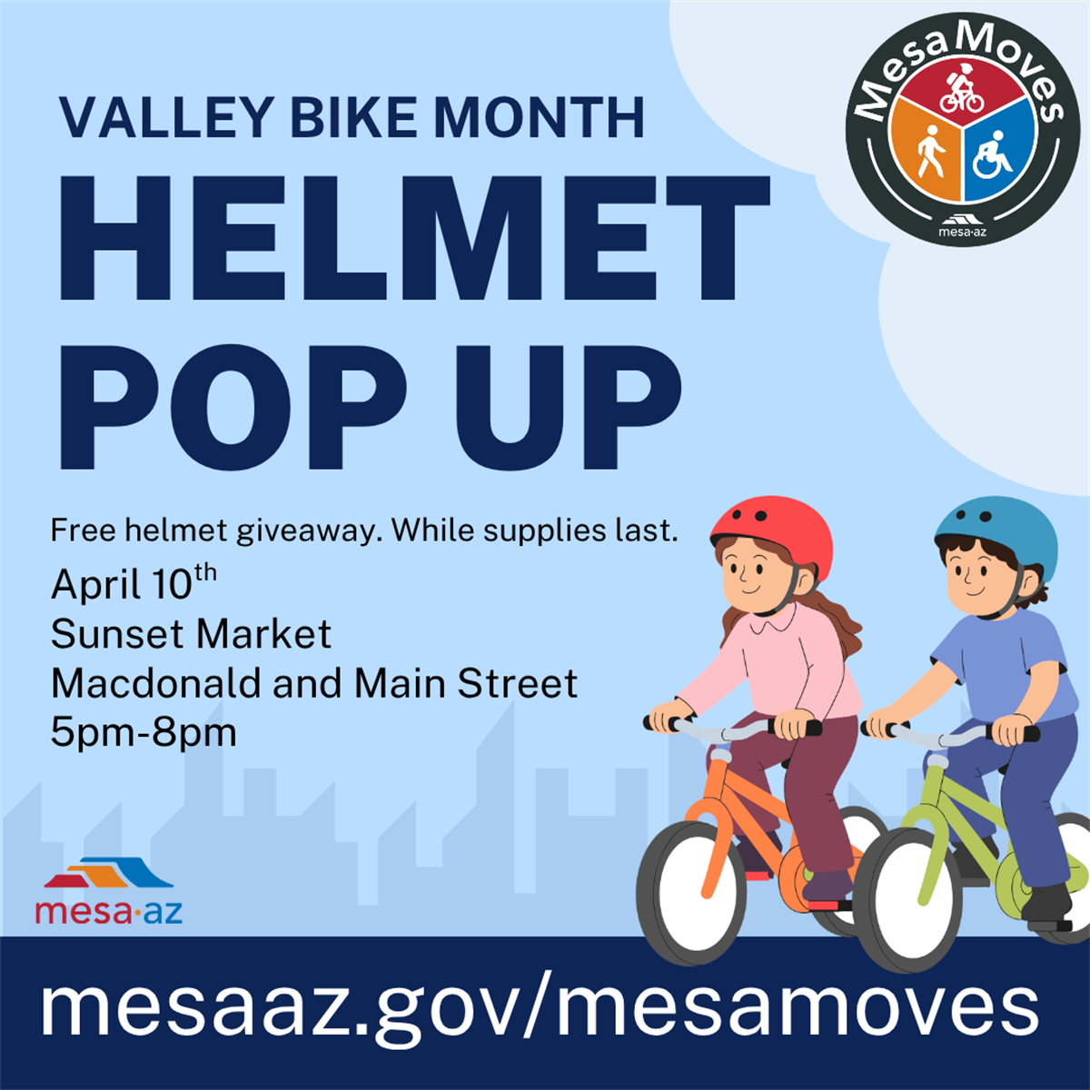 Helmet Pop Up at Sunset Market - City of Mesa